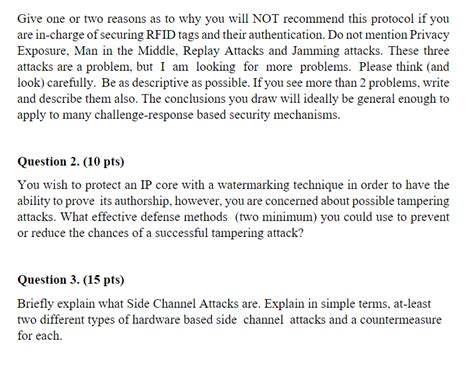 Solved Recall The Concept Of Physically Unclonable