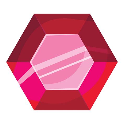 Hexagonal Ruby Icon Cartoon Style 15041238 Vector Art At Vecteezy