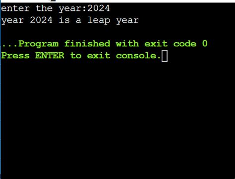 C Program To Find Leap Year Leap Year