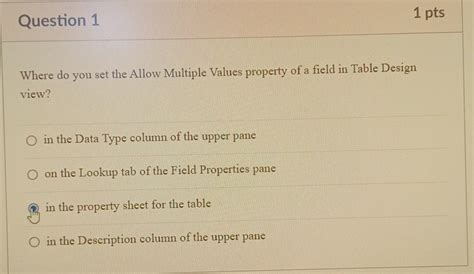 Solved Question 11 ﻿ptswhere Do You Set The Allow Multiple