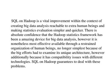 Ppt How Can Sql On Hadoop Assist With Big Data Evaluation Powerpoint