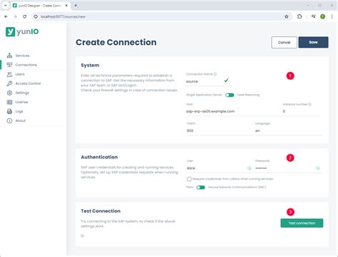 Sap Connection Yunio Helpcenter