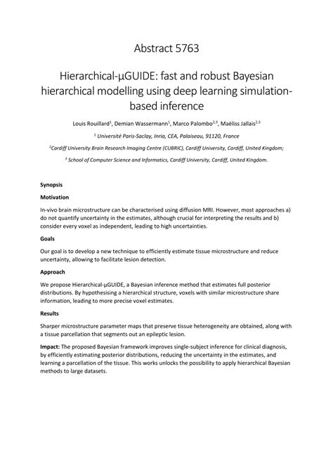 Pdf Hierarchical µguide Fast And Robust Bayesian Hierarchical