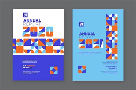 기하학적 연례 보고서 무료 벡터