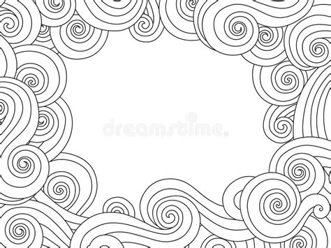 Wave Border Black White Stock Illustrations 16 201 Wave Border Black