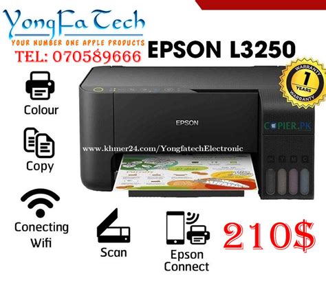 Color Printer Epson L3250 Print Scan Copy Use Ink Have WiFi In Phnom Penh Cambodia On Khmer24 Com