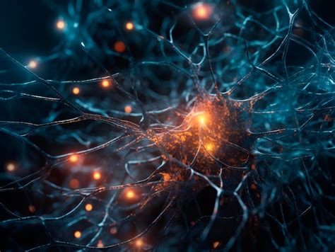 Premium Ai Image Closeup Of A Cluster Of Neurons In The Brain Digital Art Electrical Ai