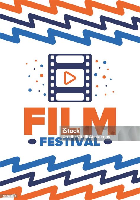 영화제 영화상 영화 촬영 이벤트 시네마 프리미어 그래픽 비디오 제작 스튜디오 영화 제작 예술 필름 스트립 로고 쇼 및 엔터테인먼트 벡터 그림입니다 포스터 디자인 Film