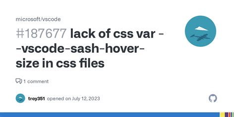 Lack Of Css Var Vscode Sash Hover Size In Css Files · Issue 187677 · Microsoftvscode · Github