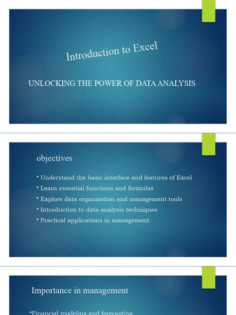 introduction to excel analytics pdf