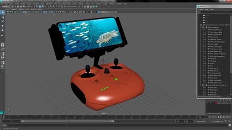 Underwater Drone Controller With Smartphone 3d Model 49 3ds Blend