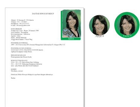 Contoh Cv Lamaran Kerja Coreldraw 10 Contoh Cv Lamaran Kerja Word Bisa Di Download Dan Edit