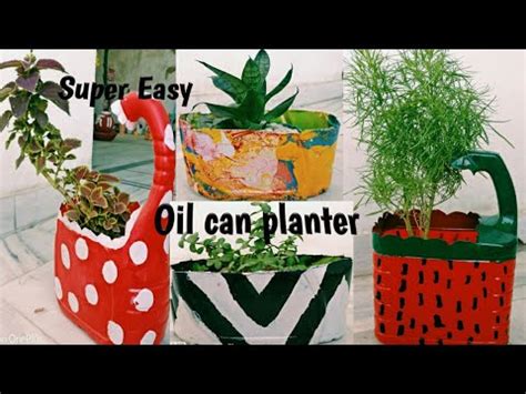 Oil Can Painting Ideassuper Easy Oil Can Planteroil Can Planter Diy