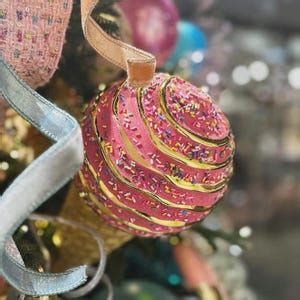 15 Pink Ice Cream Cone Ornament Farrisilk Candy Couture Candy Theme
