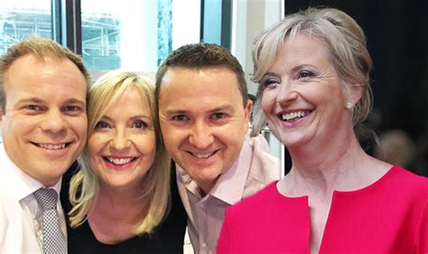 Carol Kirkwood Bbc Weather Presenter Cosies Up To Male Co Stars Celebrity News Showbiz And Tv