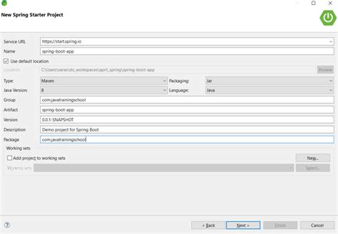 Spring Boot Using Sts Java Training School