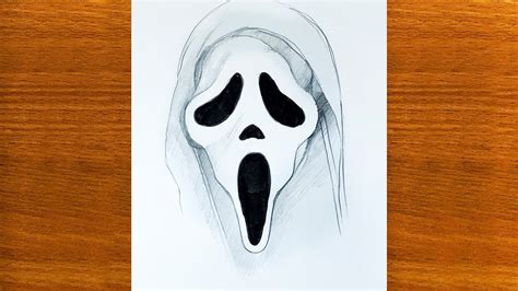Draw Ghostface Easy Steps