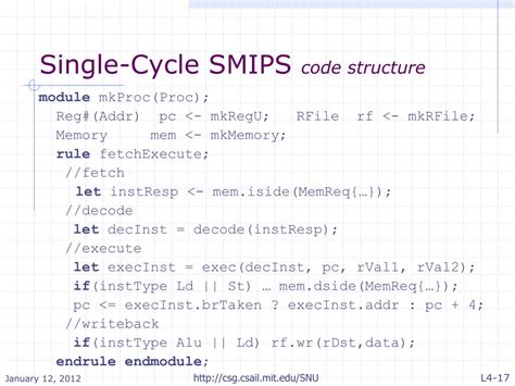 Ppt Computer Architecture A Constructive Approach Implementing Smips Arvind Powerpoint