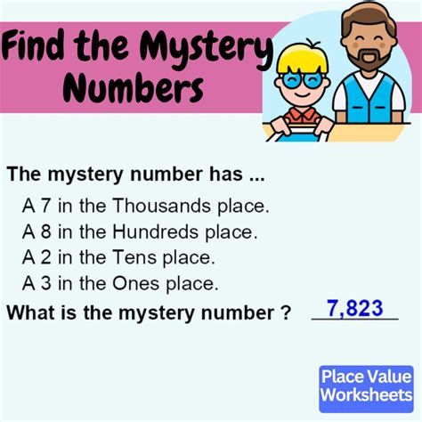 Place Value Worksheets Find The Mystery Numbers Worksheets Made By Teachers