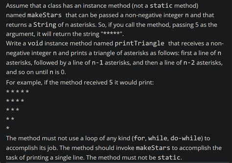 Solved Assume That A Class Has An Instance Method Not A