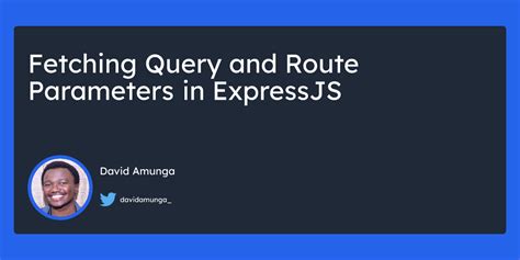Fetching Query And Route Parameters In Expressjs