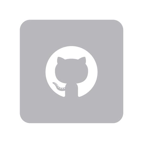 Free High Quality Grey Background Square Github Icon For Creative Design