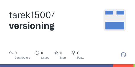 Github Tarek1500versioning