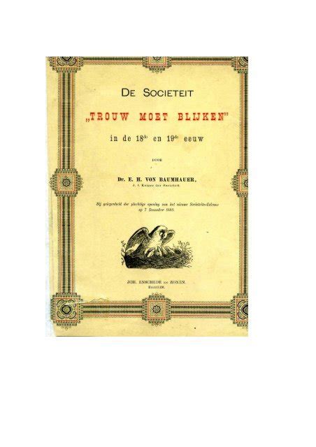 De Sociëteit Trou Moet Blycken