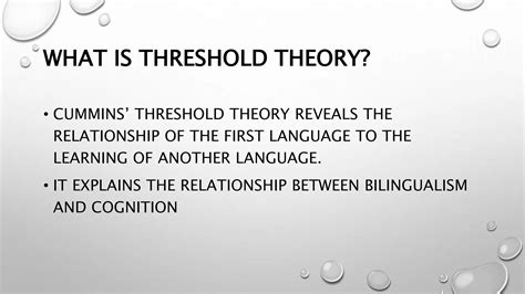 Threshold Theory By Jimms Cummins Final Pptx