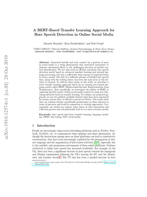 Hate Speech Detection In Online Social Media Pdf Machine Learning Computational Neuroscience