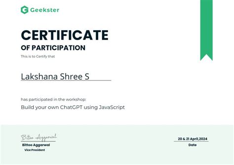 lakshana shree on linkedin certificateofparticipation javascript