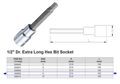 1 2” Xxl Inbus Bitdop H8 Matthys