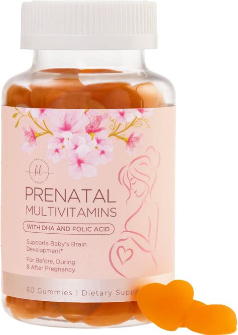 Hello Lovely Chewable Prenatal Vitamins With Folate Dha B6 B12 C And D3 Non Gmo 60 Gummies