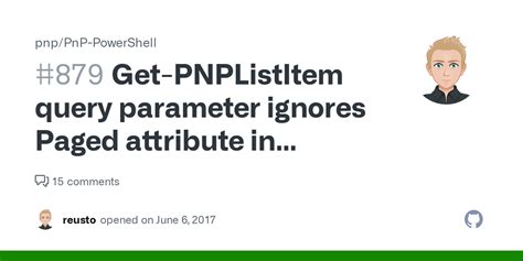 Get Pnplistitem Query Parameter Ignores Paged Attribute In Rowlimit