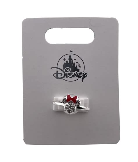 Disney Ring Minnie Mouse Jeweled Silver