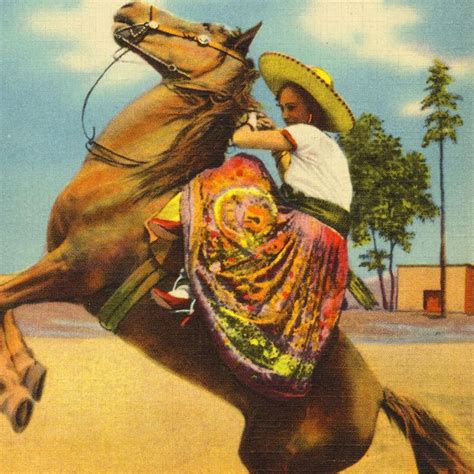 Bella Charra Mexicana Canvas Colorful Mexican Cowgirl Western Wall