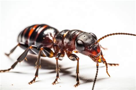 Premium Ai Image A Cockroach With A Black Face And Orange Markings