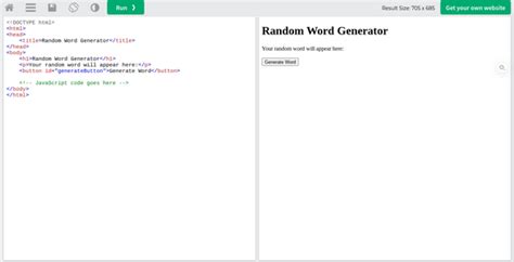 Create A Fun Random Word Generator With Html And Javascript 4 Steps Instructables