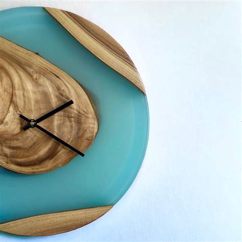 Часы-светильник(ночник) из слэба карагача с LED подсветкой (D 400 мм ...