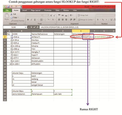 Formula Vlookup Hlookup Right Left Dan Mid ~ Alifatul Fitria Ti A 102110101018