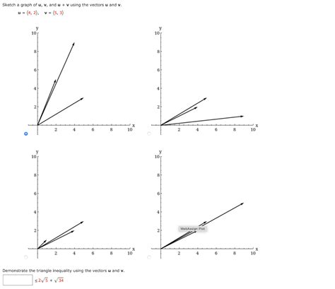 Solved Sketch A Graph Of U V And U V Using The Vectors U Chegg Com