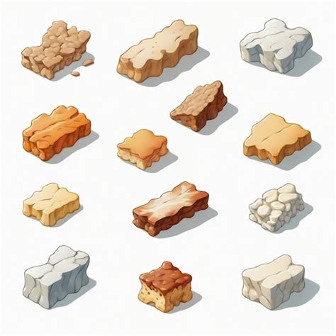 Векторный набор Изометрический 3d Белый фон Премиум векторы