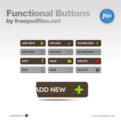 Functional Psd Buttons Free Psd Files