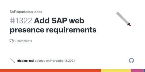 Add SAP Web Presence Requirements Issue 1322 SAP Spartacus Docs