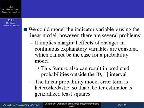 Ppt Chapter 16 Qualitative And Limited Dependent Variable Models Powerpoint Presentation Id