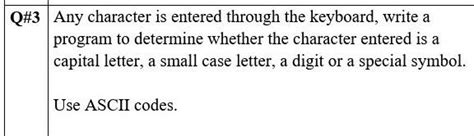 Solved Q3 Any Character Is Entered Through The Keyboard