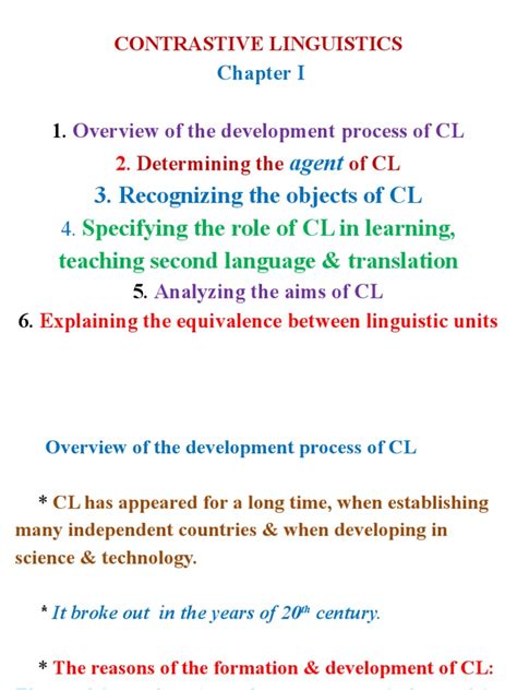 Chapter I Contrastive Linguistcs Pdf Linguistics Second Language