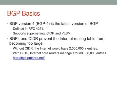 PPT BGP Terminology Concepts And Operation PowerPoint Presentation ID 1878608