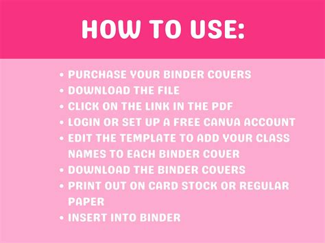Preppy Binder Covers Editable Printable Aesthetic Binder Covers Binder Cover Insert For