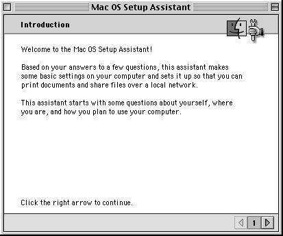 The Mac OS Setup Assistant Mac OS 9 Visual QuickStart Guide Book